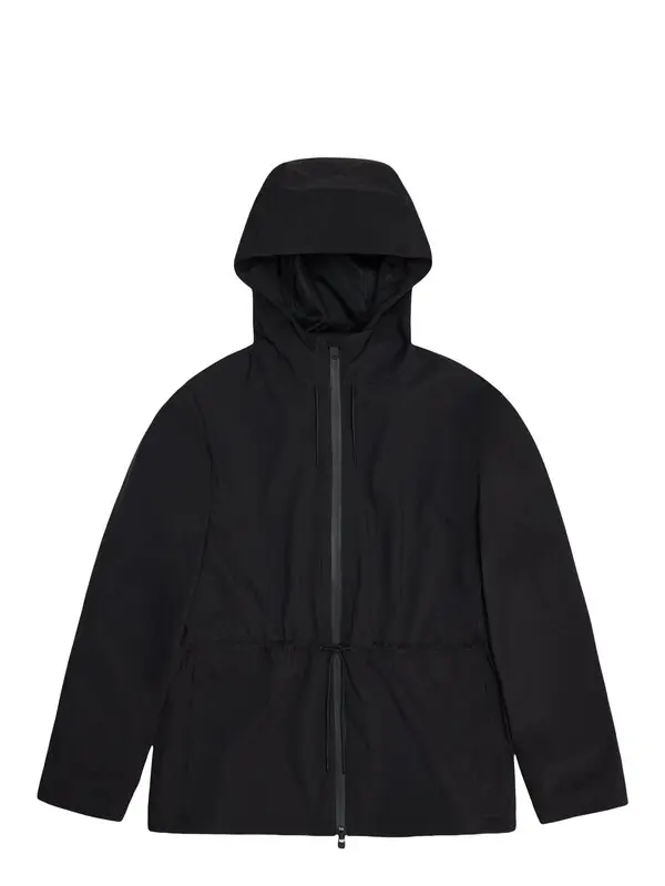 Rains Suva Hardshell String W Jacket Waterproof Hooded Rainwear - Black
