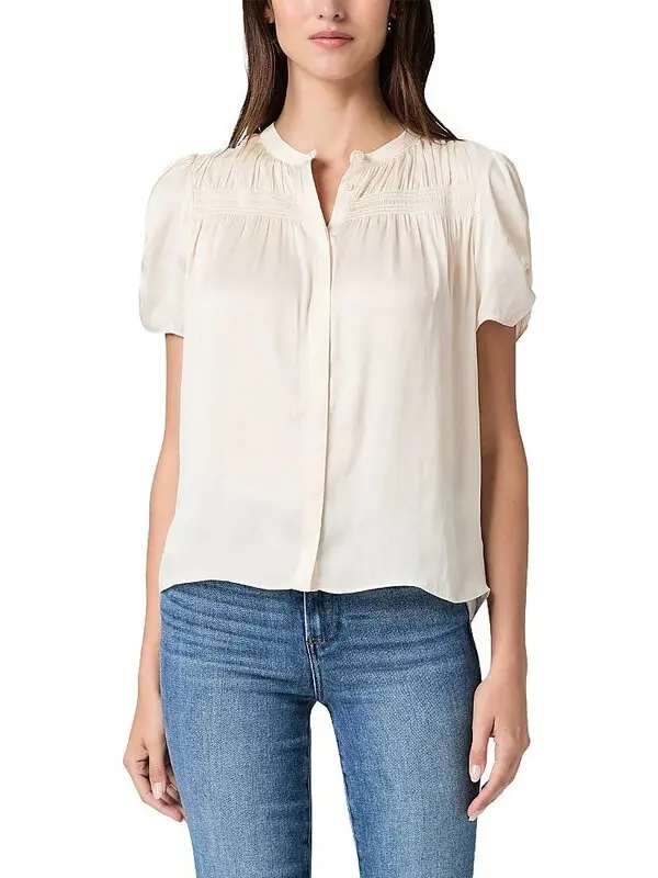 Paige Diego Short Sleeve Top - Antique White