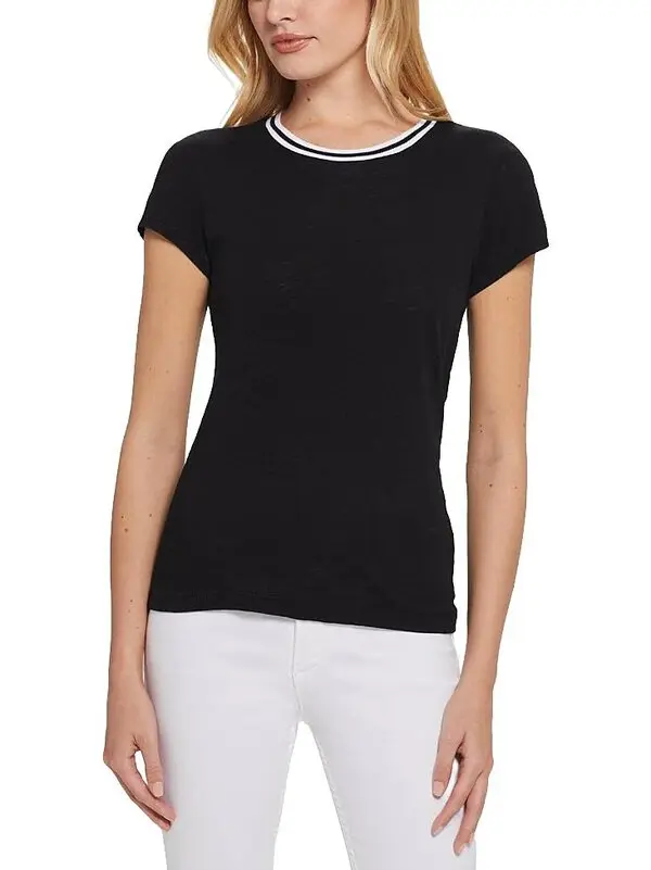 Goldie LeWinter Tipped Ringer Tee - Black