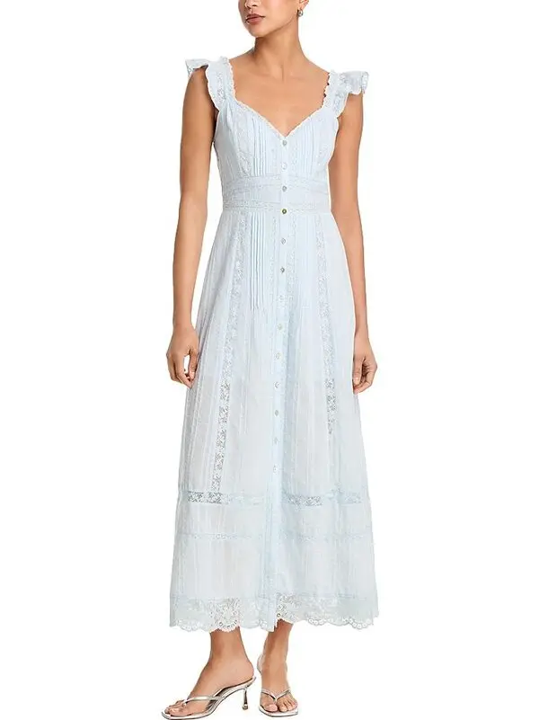 LoveShackFancy Kailette Dress - Blue Finch
