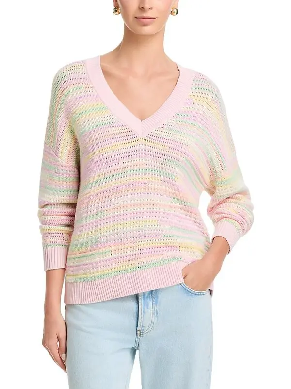 LoveShackFancy Marlieanna V-neck Sweater - Tropical Swirl