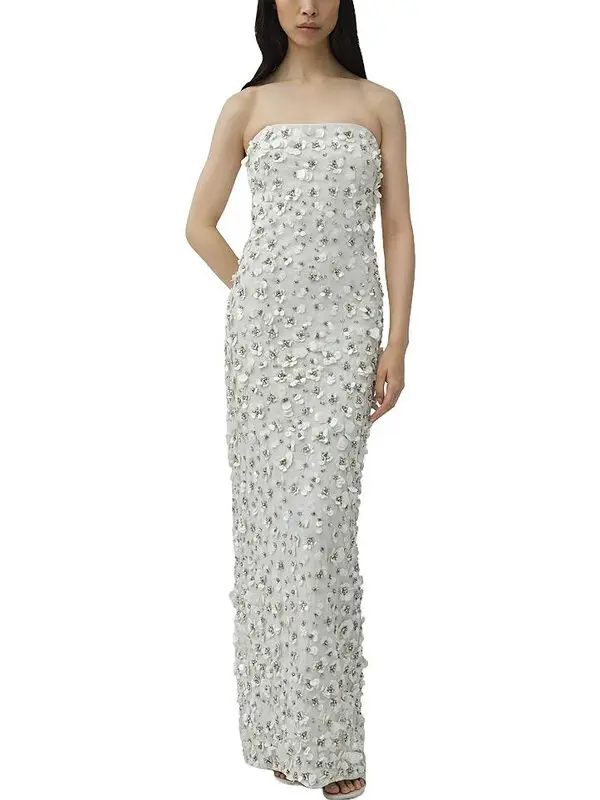 Simkhai Serafina Embellished Sleeveless Gown - Ivory