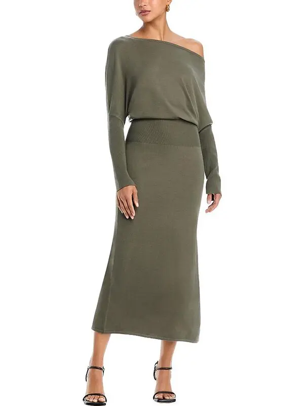 Simkhai Janese Off-the-shoulder Midi Dress - Sea Turtle
