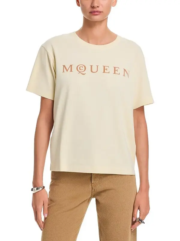 Alexander McQueen Logo T-shirt - White/grey