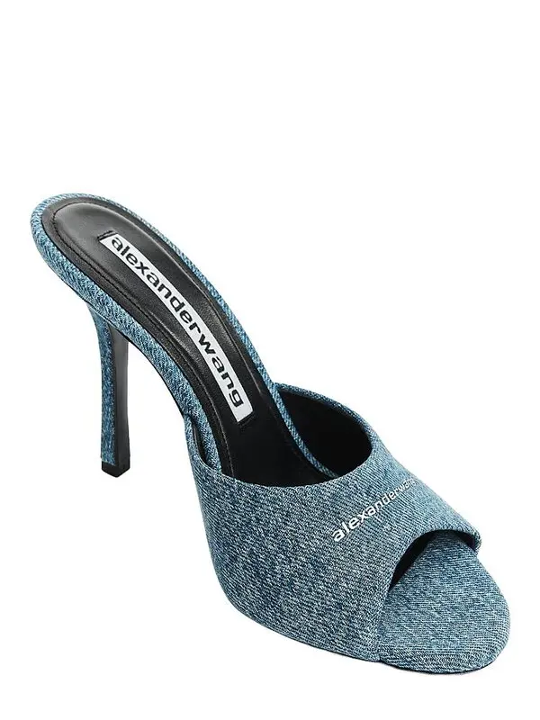Alexander Wang Cher 105 Mule Sandals - Vintage Medium Indigo