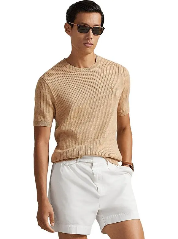 Polo Ralph Lauren Ribbed Knit Sweater T-shirt - Brown