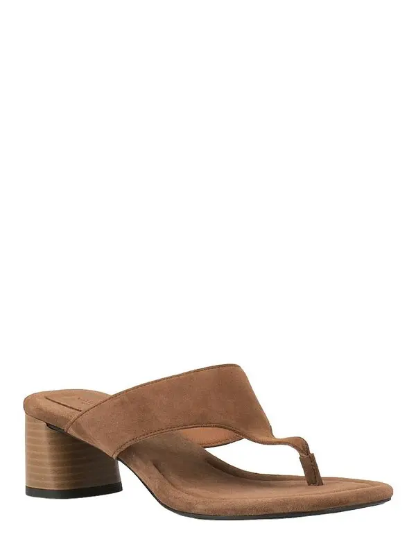 VAGABOND SHOEMAKERS Evie Suede Block Heel Sandals - Cocoa Brown