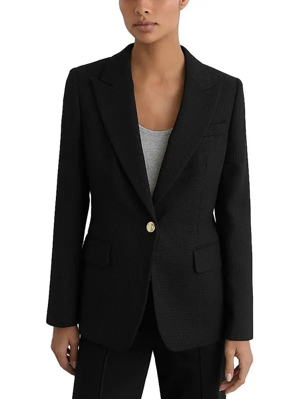 REISS Petite Erin Single Breasted Blazer - Black