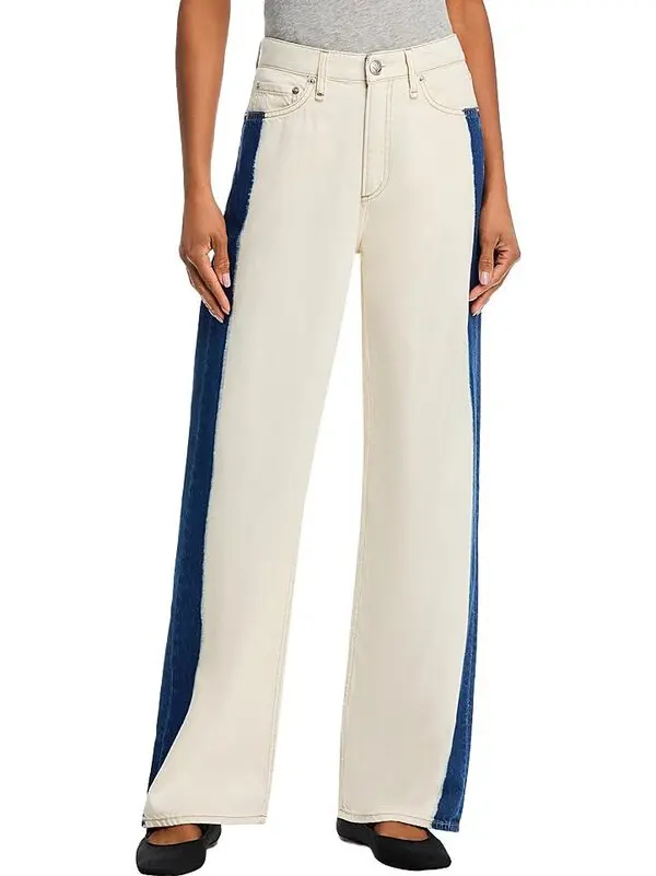 Rag & Bone Logan Wide Leg Jeans - Dark Bleach