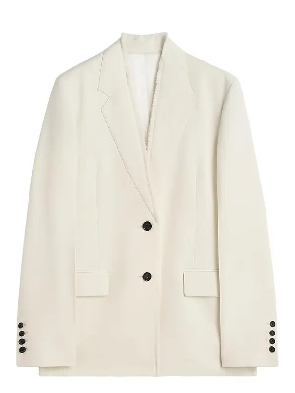 TOTEME Raw Lapel Blazer - Ecru