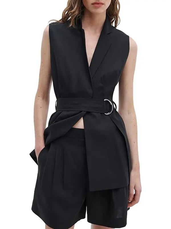 Rag & Bone Mandi Belted Vest - Black