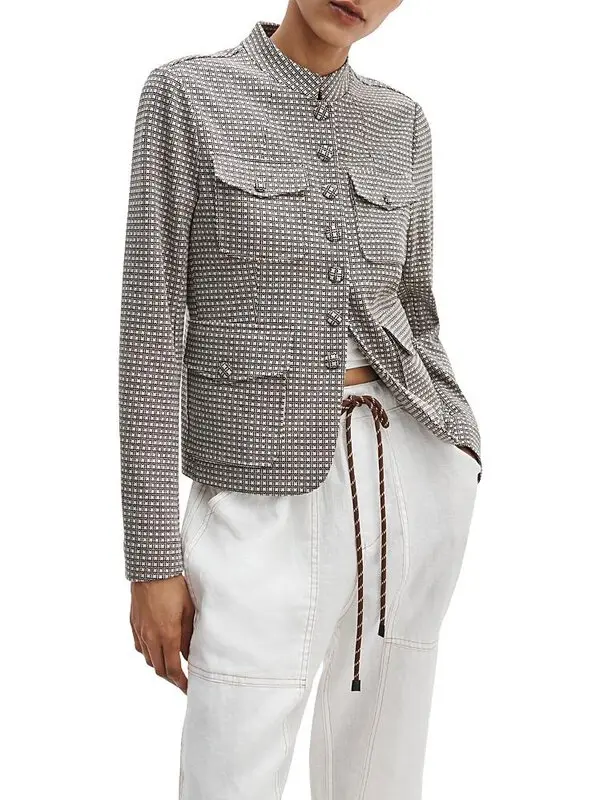 Rag & Bone Mercer Ponte Blazer - Black Plaid