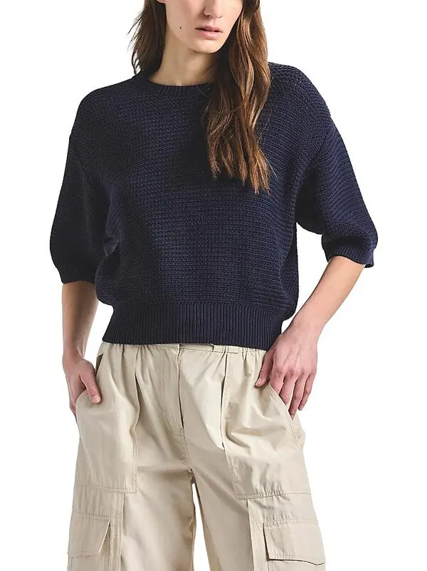Derek Lam 10 Crosby Madison Crewneck Sweater - Navy