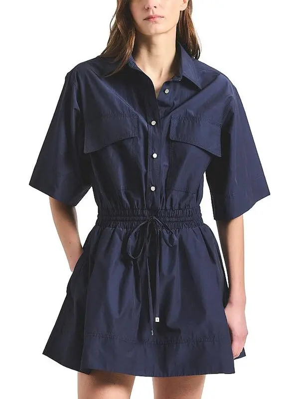 Derek Lam 10 Crosby Sabrina Drawstring Dress - Dark Navy