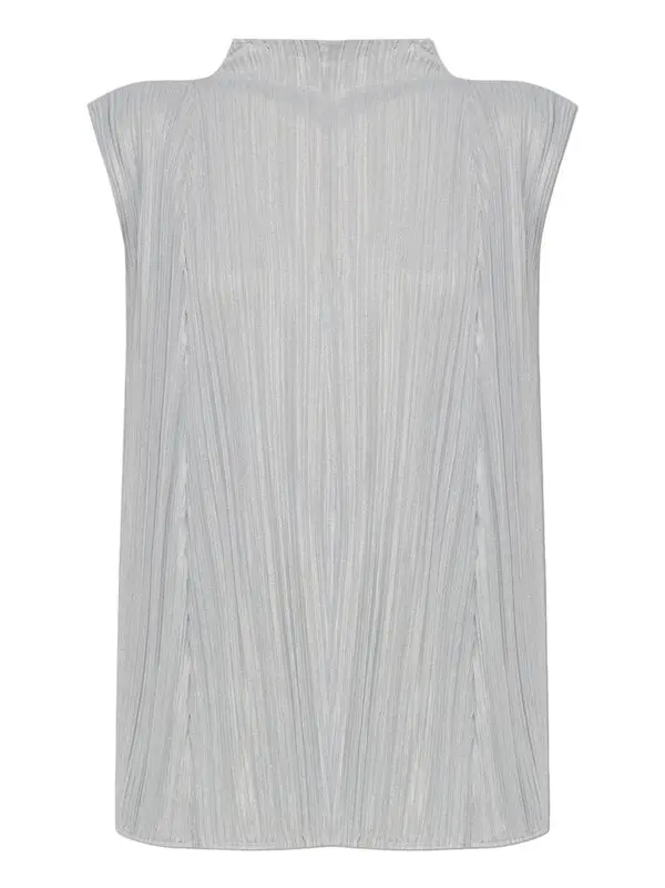 Issey Miyake Sleeveless Pleated Top - Grey