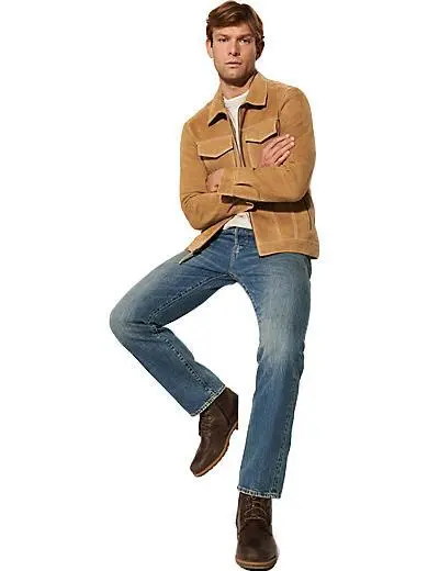 Overland Shane Suede Leather Jacket - Camel