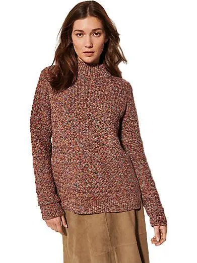 Overland Alaina Mock Neck Sweater - Wildfire