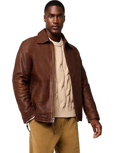 Overland Jesse Cowhide Leather Jacket - Brandy