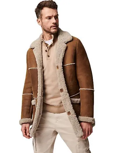 Overland Maverick Sheepskin Rancher Coat - Saddle