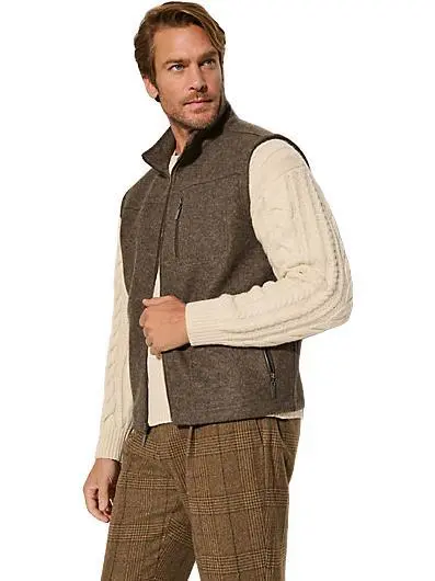 Overland Marco Alpaca Wool-blend Vest - Moss
