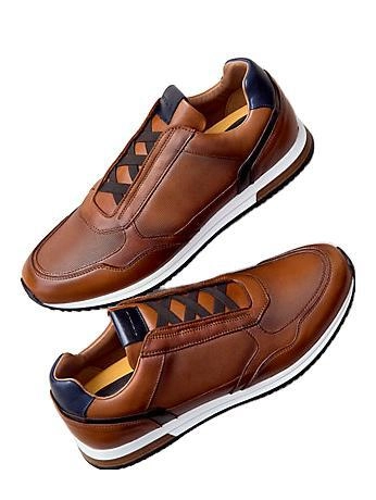 Overland Zay Leather Sneakers - Cognac