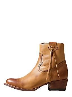 Overland Carly Leather Cowboy Boots - Tan
