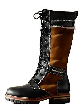 Overland Ilka Wool-lined Leather Boots - Black/tan