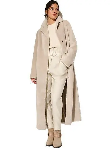 Overland Yvette Shearling Sheepskin Coat - Creme
