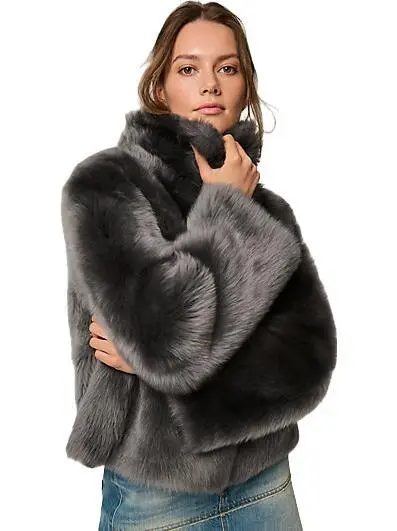Overland Kylie Reversible Sheepskin Jacket - Graphite