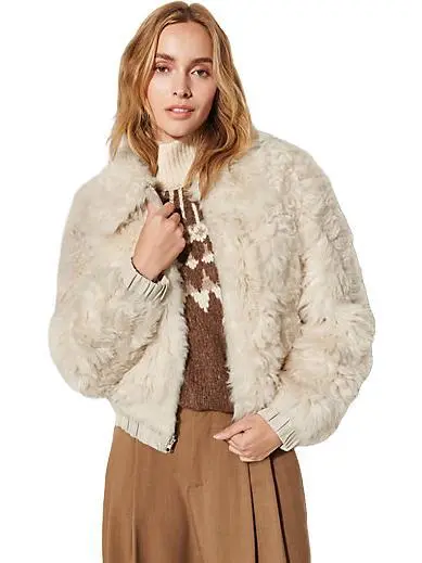 Overland Phoebe Reversible Shearling Jacket - Beige