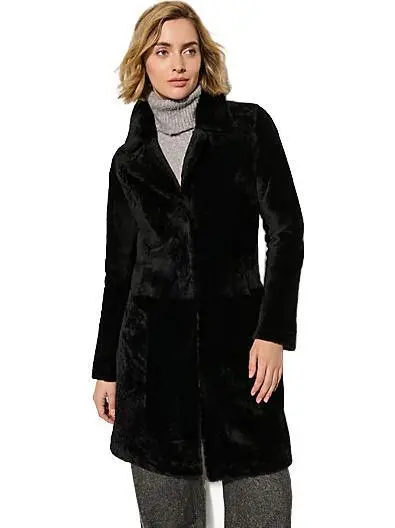 Overland Morgan Sheepskin Coat - Black