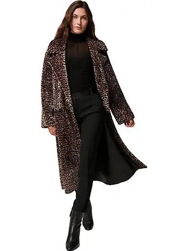 Overland Stevie Reversible Sheepskin Coat - Leopard/black