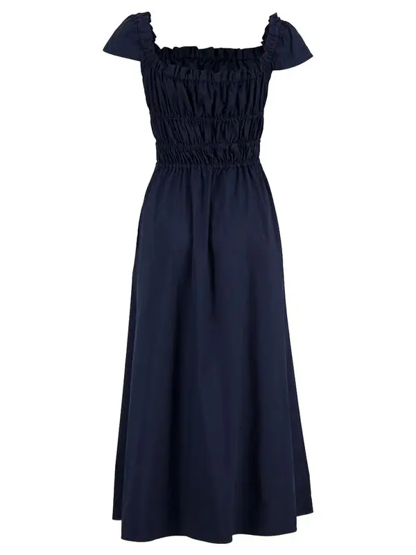 Altuzarra Off-the-shoulder Cotton Midi Dress - Blue