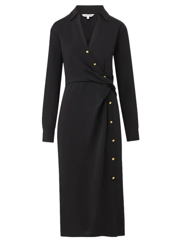 Veronica Beard Wright Midi Dress - Black