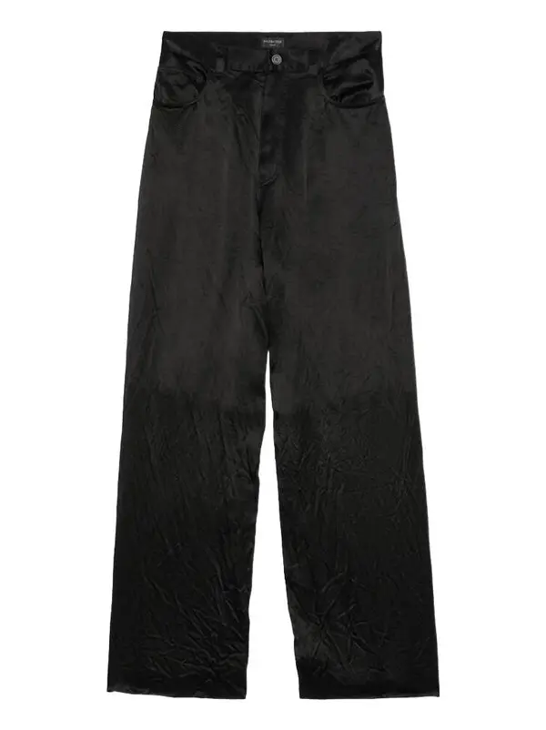 Balenciaga Baggy Wide-leg Trousers - Black