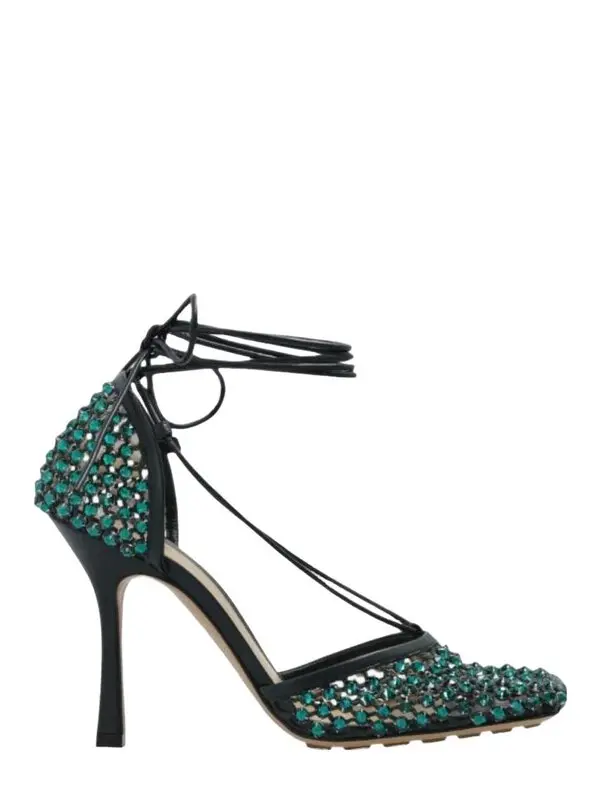 Bottega Veneta Sparkle Stretch Sandals - Black