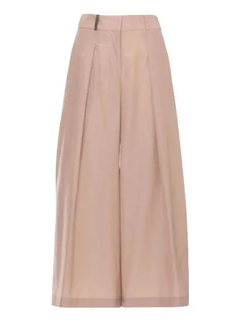 Peserico Pleated Wide-leg Trousers - Nude