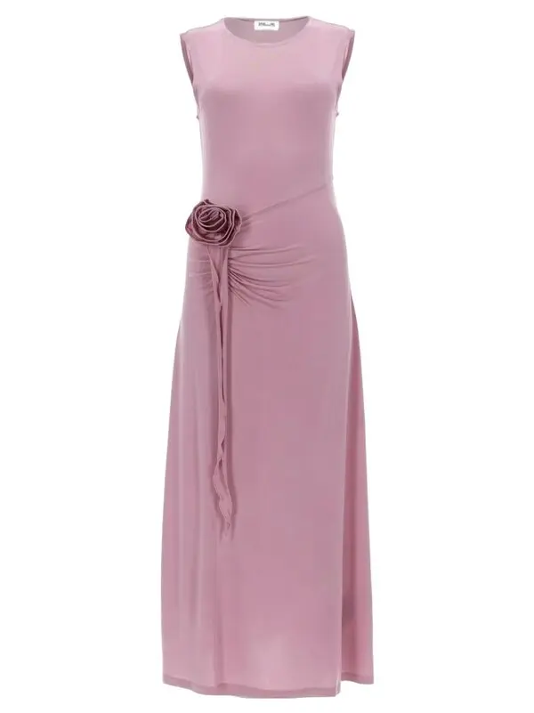 Baum Und Pferdgarten Sleeveless Ruched Flower Maxi Dress - Pink