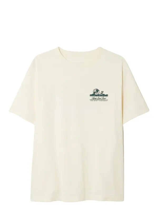 Aimé Leon Dore Unisphere Graphic Print T-shirt - Off White