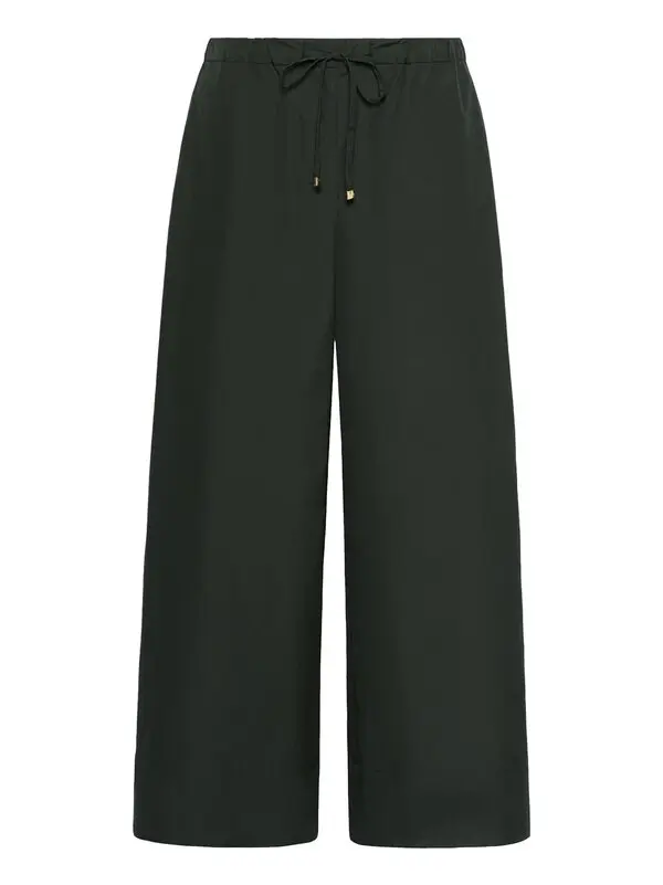 Max Mara Drawstring Wide-leg Trousers - Green
