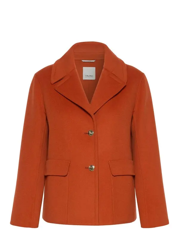 Max Mara Virgin Wool Single-breasted Jacket - Orange