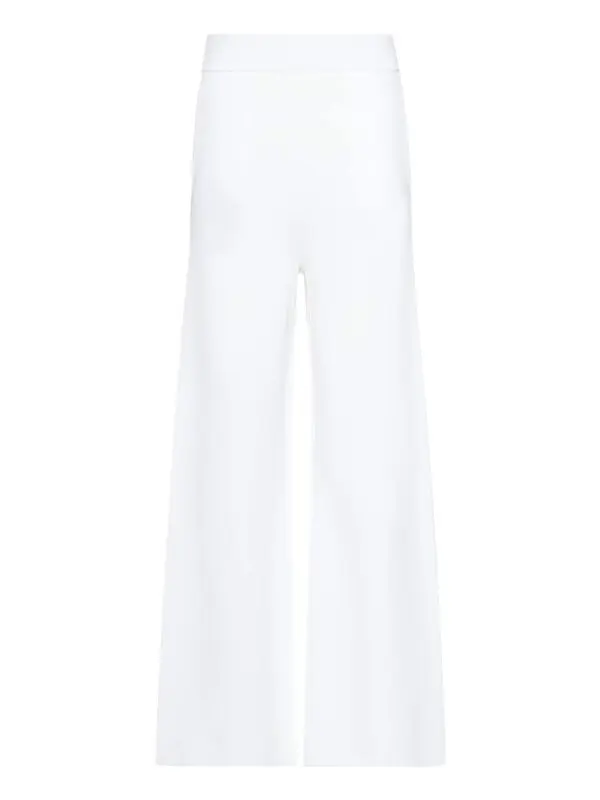 Max Mara Wide-leg High-waist Trousers - White