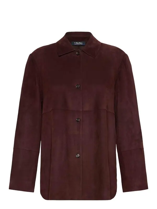 Max Mara Suede Shirt Jacket - Burgundy