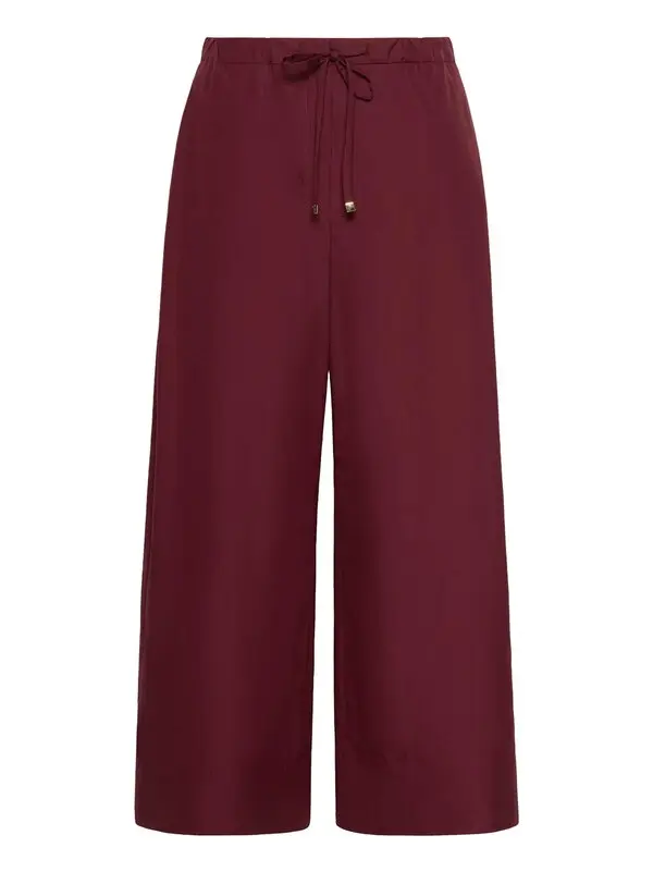 Max Mara Drawstring Wide-leg Trousers - Red