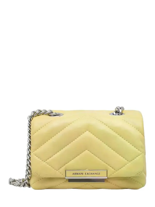 Armani Exchange Quilted Cross Body Mini Bag - Yellow