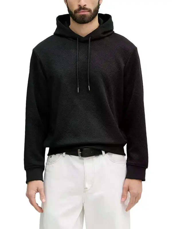 Armani Exchange Logo-jacquard Hoodie - Black