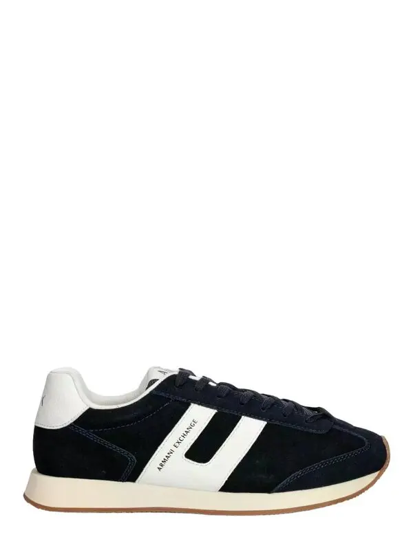 Armani Exchange Paneled Logo Sneakers - Blue