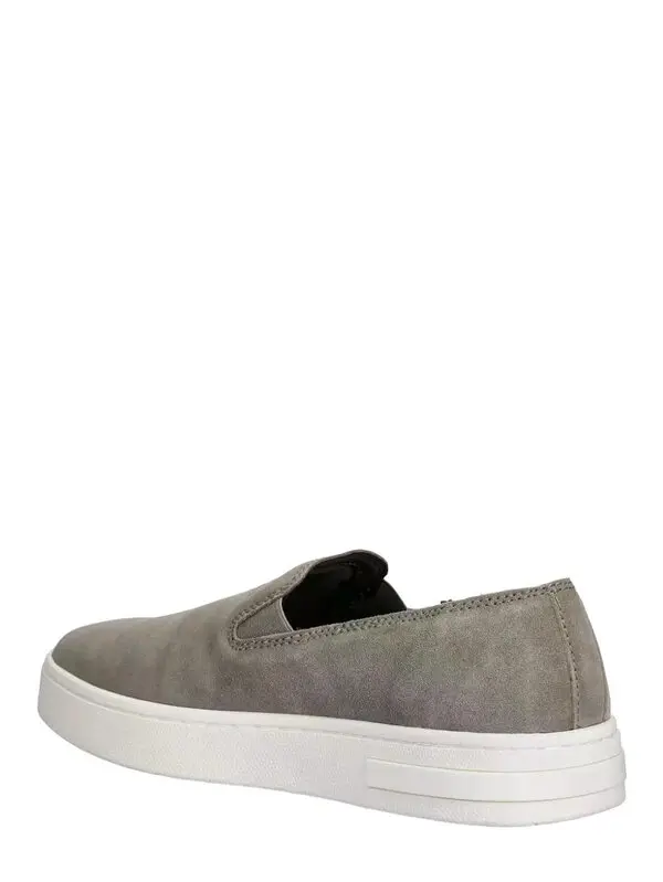 Armani Exchange Logo-embossed Slip-on Sneakers - Grey
