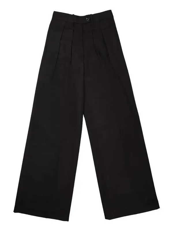 NINE:INTHE:MORNING Pleated Wide-leg Trousers - Brown