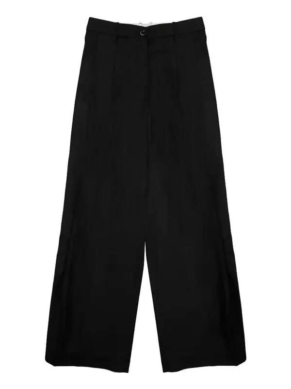 NINE:INTHE:MORNING Pleated Wide-leg Trousers - Black